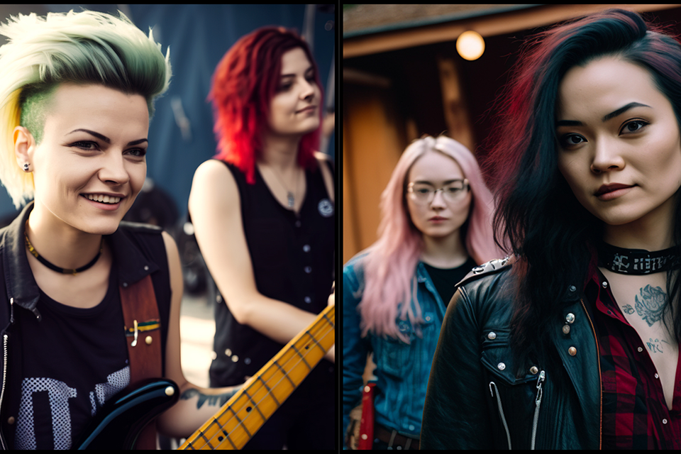 AI-genererade rocktjejer i Sweden Rock-kampanj - Voister